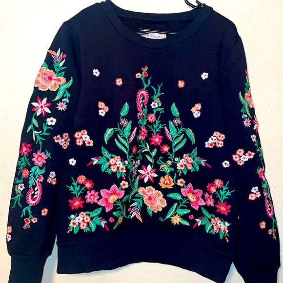 Philosophy | Tops | Philosophy Crew Embroidered Sweater | Poshmark